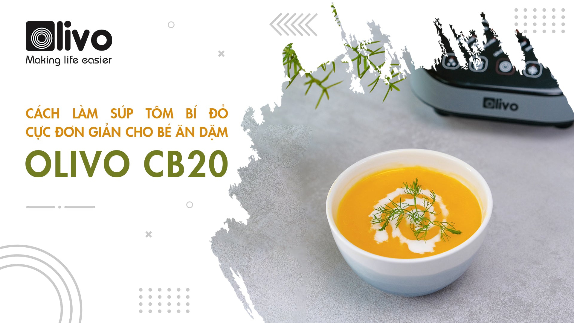 Làm súp tôm bí đỏ thơm ngon, bổ dưỡng cho bé bằng máy xay nấu đa năng ...